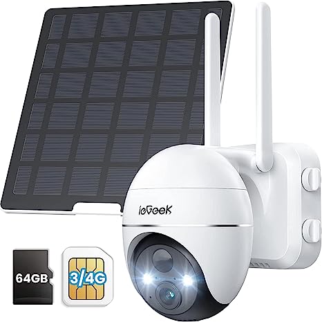 ieGeek ZY-G1 - Wire Free Solar LTE Pan Tilt Security Camera Battery