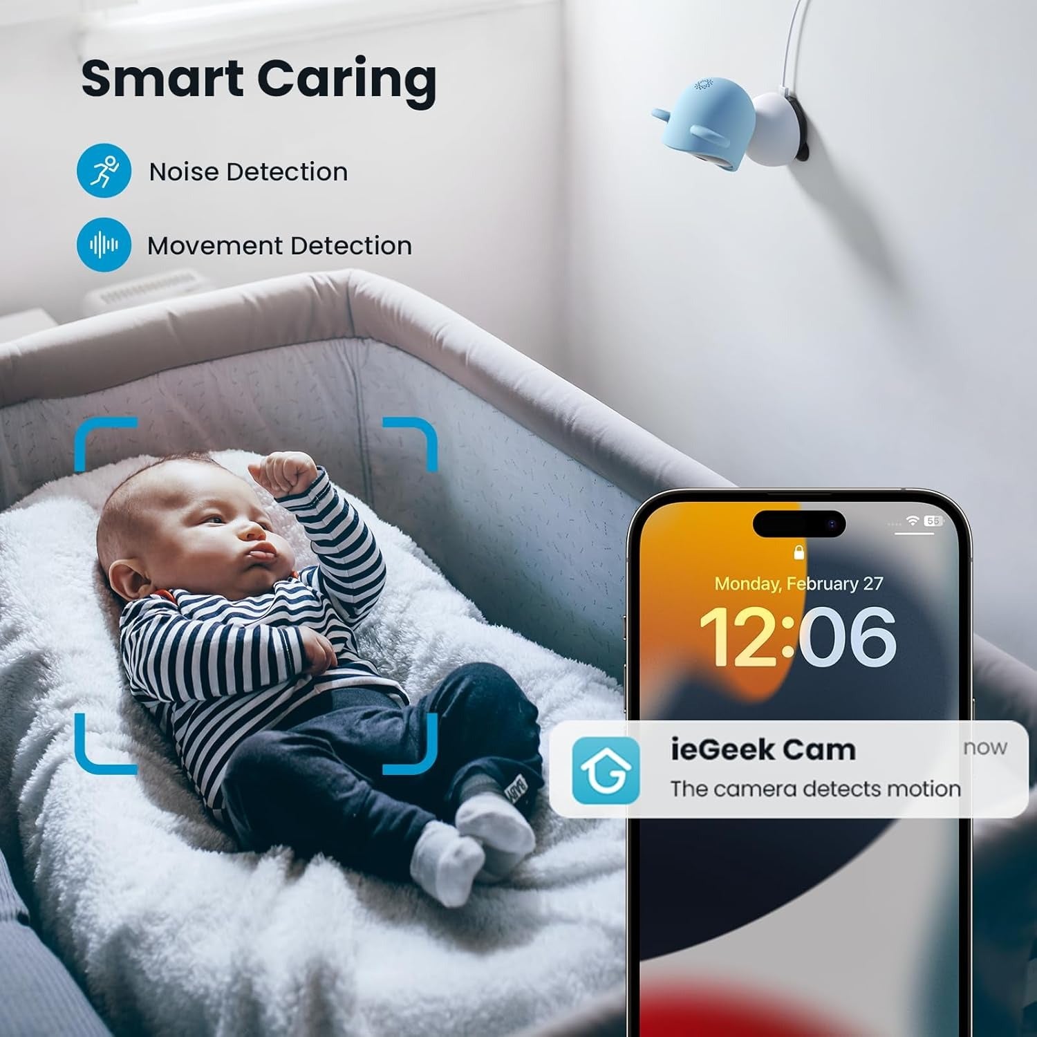 Baby 7S Video Monitor with Auto tracking for Intelligent care – ieGeek