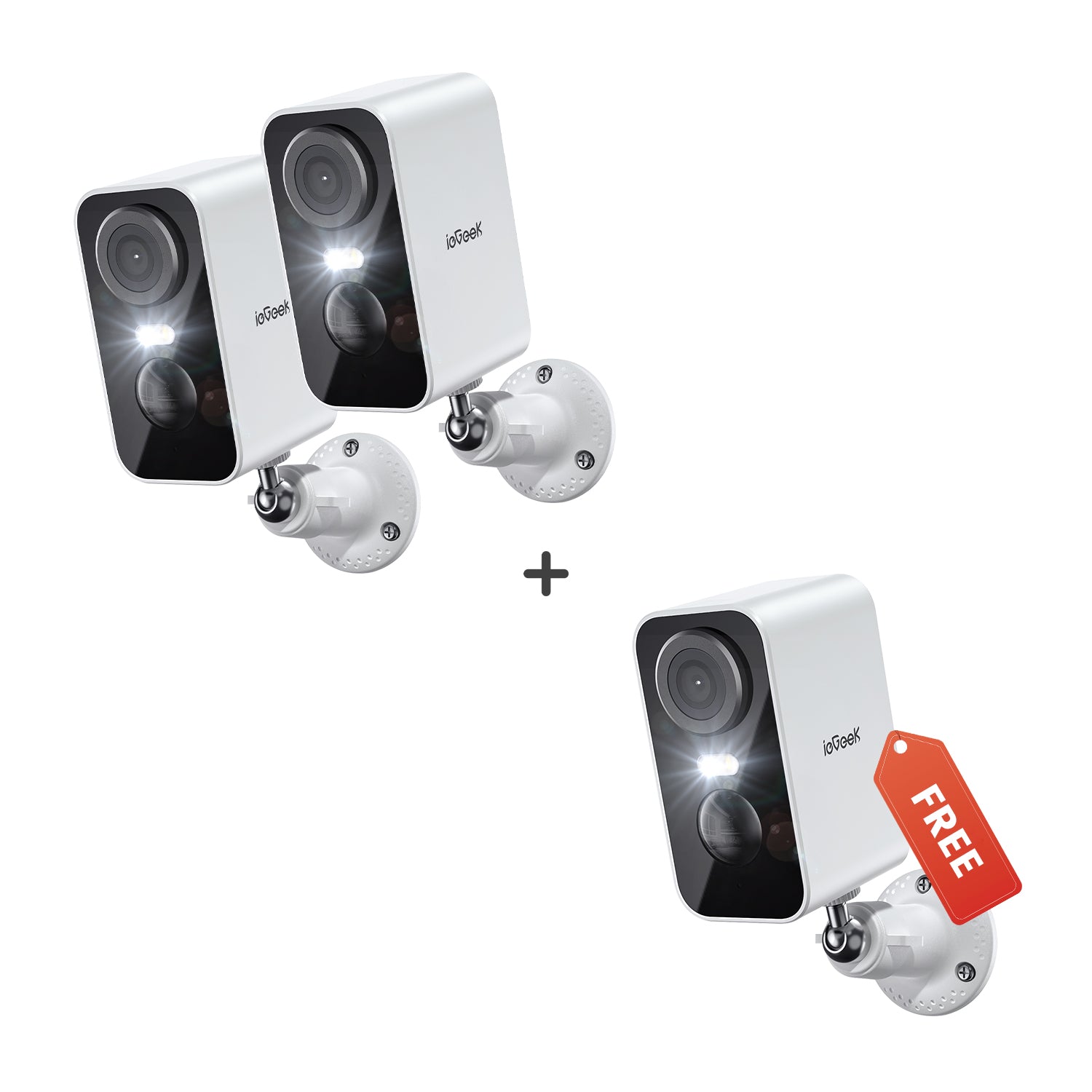 ieGeek ZY-C1 - Battery Power Security Camera with Spotlight & Alarm