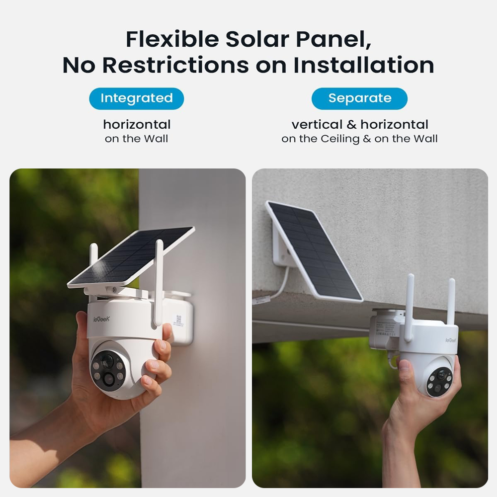 S5 Solar Security Camera with Removable Panel | Never Charge Again – ieGeek