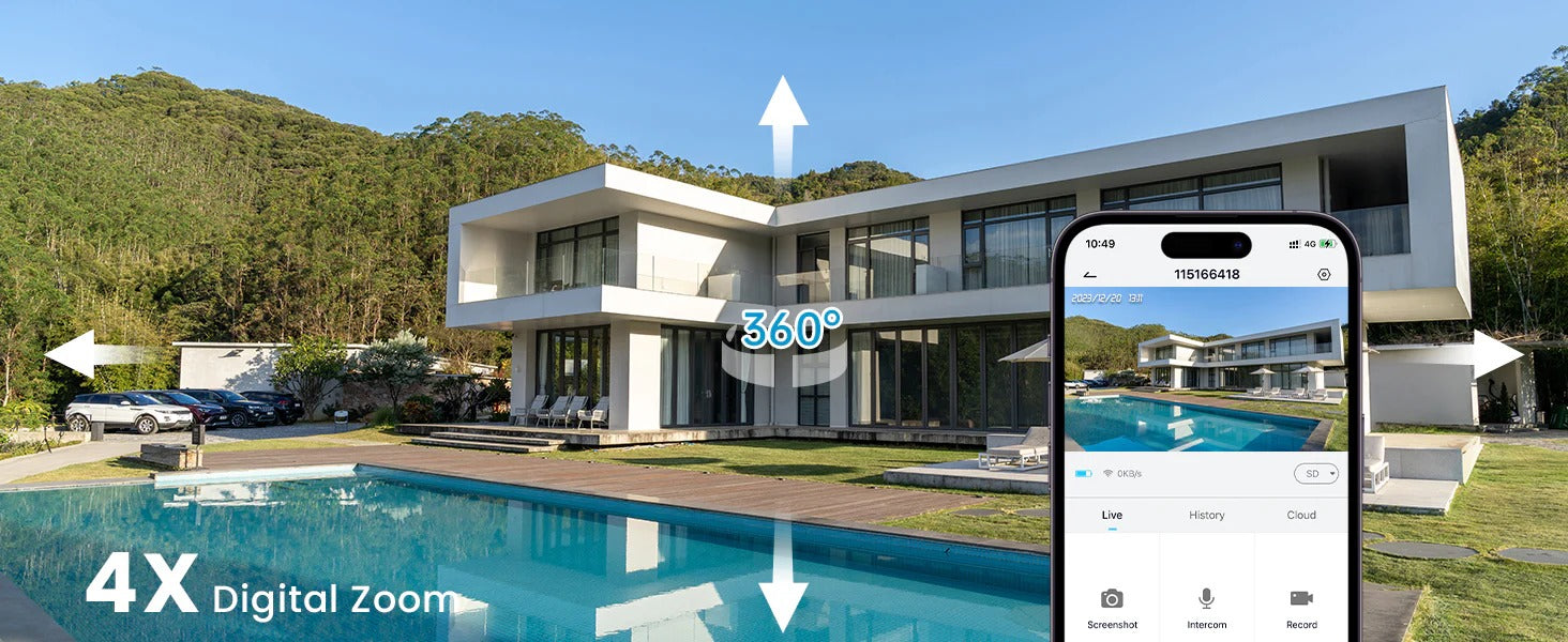 ZY-C2 Solar Powered Camera with Panel | 2K Wire-free – ieGeek